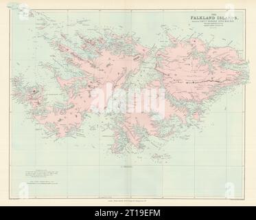 The Falkland Islands surveyed by Captain Robert Fitzroy. STANFORD 1896 ...