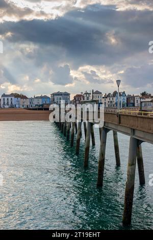 Deal Pier on the Kent coast in south east England UK built in 1957 and ...