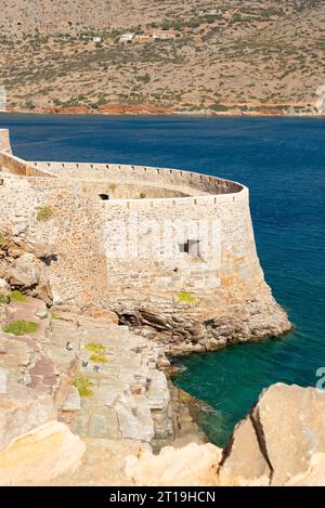 Spinalonga Fortress, built in the 16th century by the Venetians, in ...