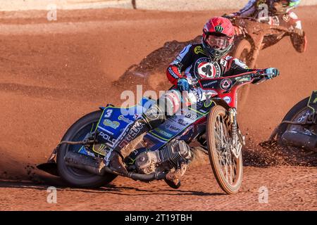 Jaimon Lidsey of Belle Vue Aces in action during The Belle Vue Speedway ...