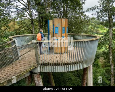 Viewing platform on the "Stihl Treetop Walkway", an aerial walkway ...