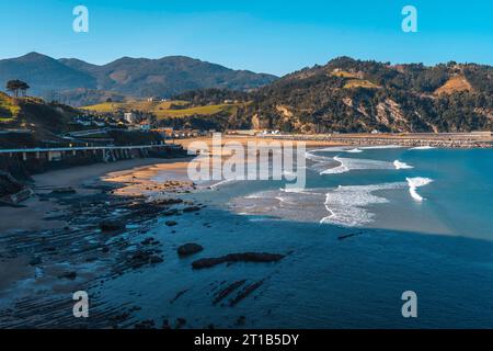Beach in the coastal town of Deba, Guipuzcoa. Basque Country Stock ...