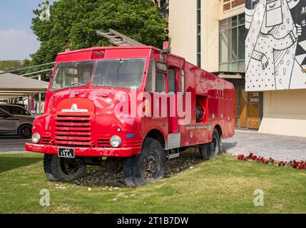 Red truck at Fire Station, Doha, Qatar Stock Photo - Alamy