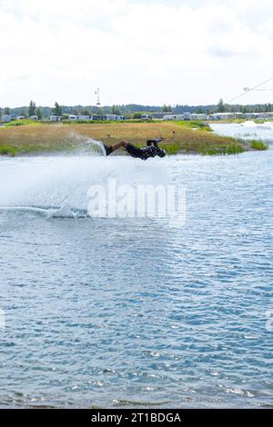 Young men grow their wake boarding skills at the 313 Cable Park, HBH v ...