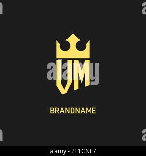 VM initial shield crown logo vector graphic Stock Vector Image & Art ...