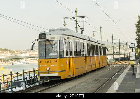 Trams in Budapest Hungarian capital Stock Photo - Alamy