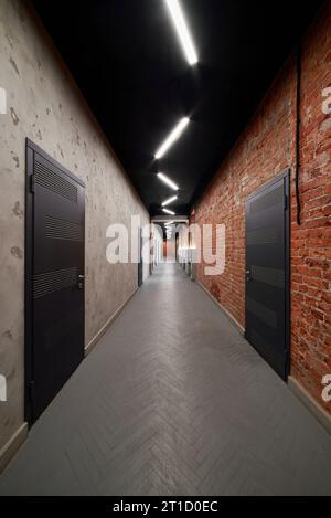 Interior of a modern loft, wide passage Stock Photo - Alamy