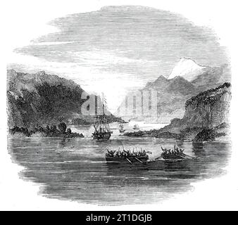 H.M.S. TERMAGANT CONVOYING THE GUN BOATS GRAPPLER AND FORWARD THROUGH ...