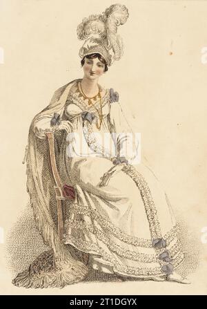 Fashion Plate (Evening Dress), 1817 Stock Photo - Alamy