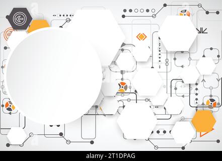 Digital connection scheme. Line and arrow, point structure, circuit ...