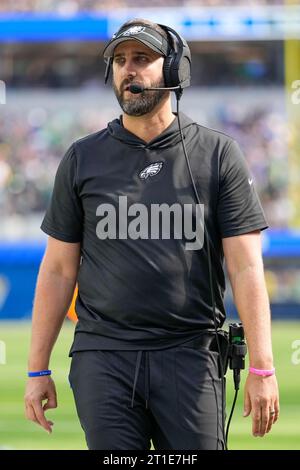 Philadelphia Eagles head coach Nick Sirianni walks on the sideline in ...