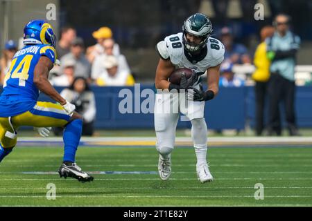 Philadelphia Eagles tight end Dallas Goedert (88) is tackled by Los ...