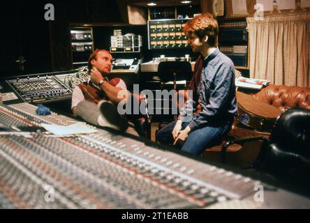 Phil Collins in his home recording studio in Surrey UK 1984 Stock Photo ...