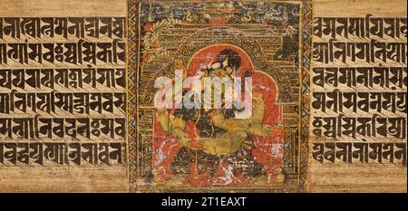 A Goddess, and the Goddess Mahapratisara, Two Folios from a ...