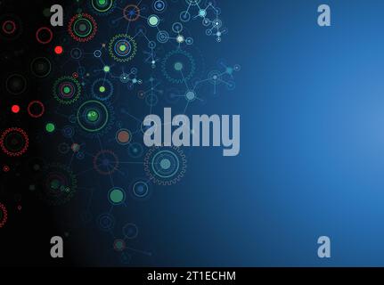 Network color communication background. Illustration of an abstract ...