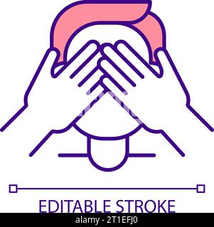 2D thin linear denial in codependency icon Stock Vector Image & Art - Alamy