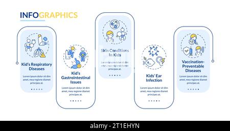 Parenting children with health issues layout colorful icons Stock ...