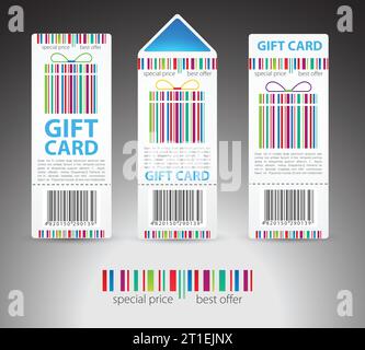 Set of color gift cards. Vector illustration Stock Vector Image & Art ...