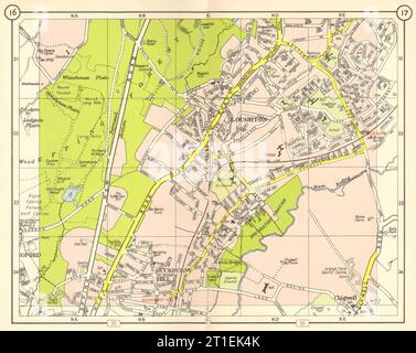 NE LONDON. Loughton Epping Forest Buckhurst Hill Debden Chigwell 1948 ...