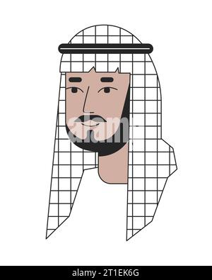 Arab man wearing traditional headdress. Saudi thobe clothes, islamic ...