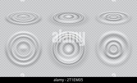 Ripple water circles. Concentric waves on transparent water from ...