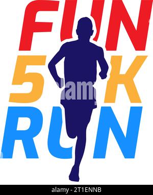 family run race. logo for running competition. vector illustration ...