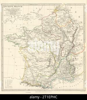 ANCIENT ROMAN FRANCE GAUL. Gallia Transalpina. Roman roads names. SDUK ...