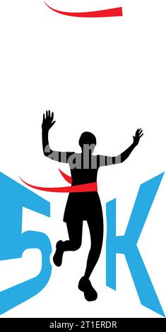 Logo Design for 5K fun run event in vector Stock Vector Image & Art - Alamy