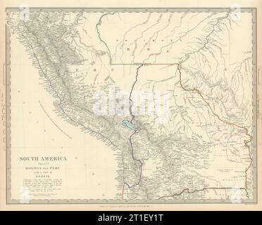 BOLIVIA, PERU & part of Brazil. Indian tribes. Bolivian Litoral. SDUK ...