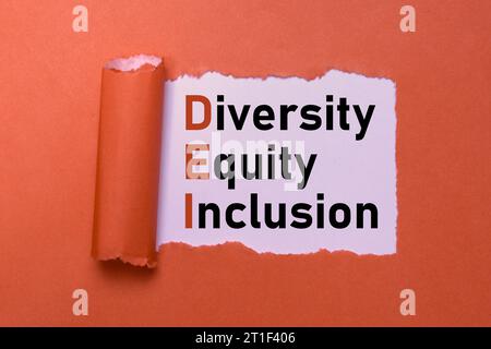 DEI, Diversity equity and inclusion symbol. Concept words DEI diversity ...