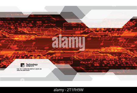 Abstract red digital communication technology background. Vector ...