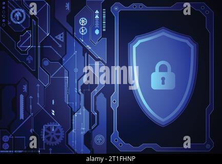 Protection concept of digital and technological background. Protect ...