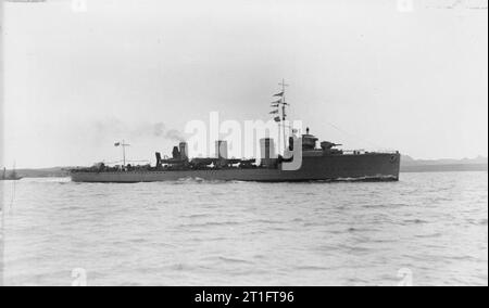 . Photograph of British Beagle class destroyer HMS Scorpion leaving ...