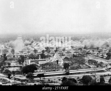 Burma Campaign, 1941-1945. An aerial reconnaissance photo shows the ...