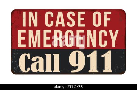 Emergency Call 911 Sign on transparent background,vector illustration ...