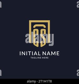 CS logo initial with shield shape design style vector graphic Stock Vector Image & Art - Alamy