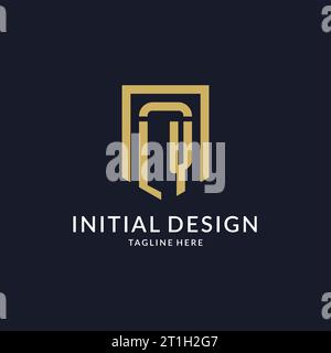 LY logo initial with shield shape design style vector graphic Stock Vector Image & Art - Alamy