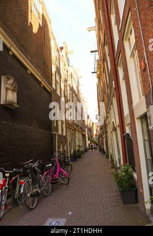 Narrow alley, Amsterdam, Netherlands Stock Photo - Alamy
