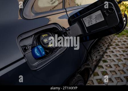 Adblue fuel infusion into the car adblue system failure Stock Photo - Alamy