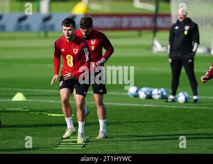 Wales' Liam Cullen during a training session at the Vale Resort, Hensol ...