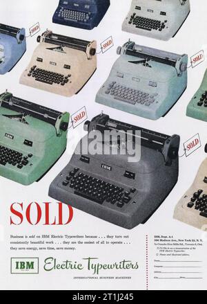 1950s USA IBM Magazine Advert Stock Photo - Alamy