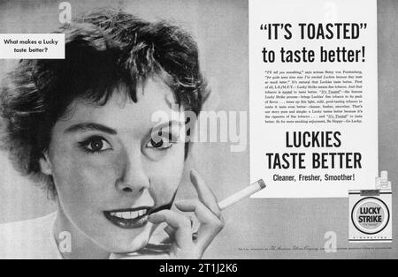 1950s USA Lucky Strike Magazine Advert Stock Photo - Alamy