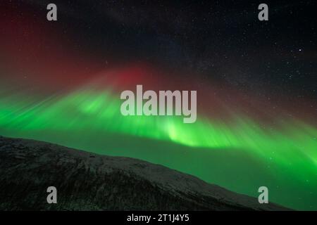 Rare red northern lights, Red Aurora Borealis Stock Photo - Alamy