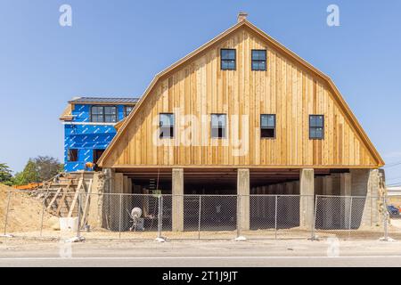 The old Rosko family potato barn under renovation in southampton, ny ...