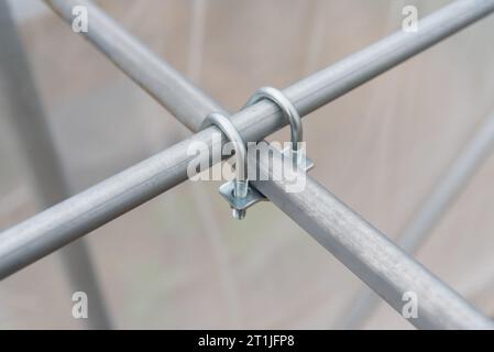 U-bolt Steel cross clamp Stock Photo - Alamy
