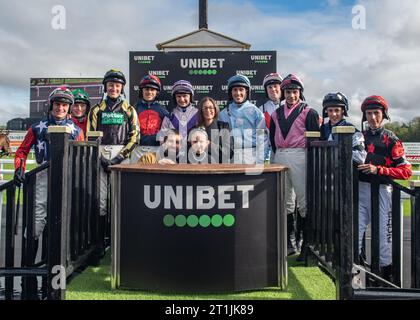 Chepstow Racecourse - Jump Jockeys Derby 2023 Stock Photo - Alamy