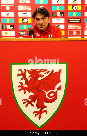 Croatia head coach Zlatko Dalic participates in a news conference ahead ...