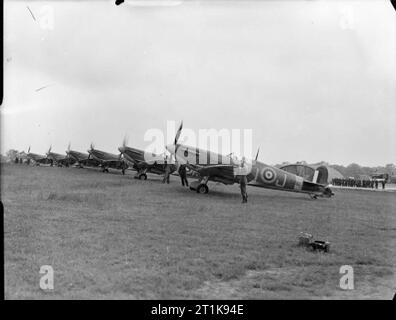 Supermarine Spitfire Mk VBs of No. 131 Squadron RAF being prepared for ...