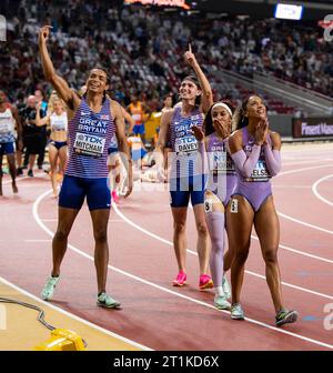 Laviai NIELSEN running the 4x400m relay at the 2019 World Athletics ...