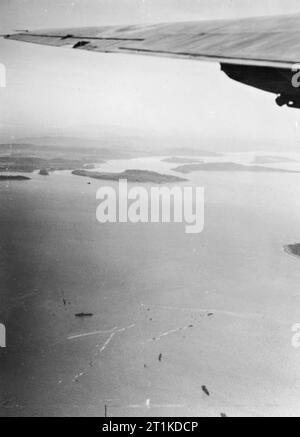 Burma Campaign, 1941-1945. An aerial reconnaissance photo shows the ...